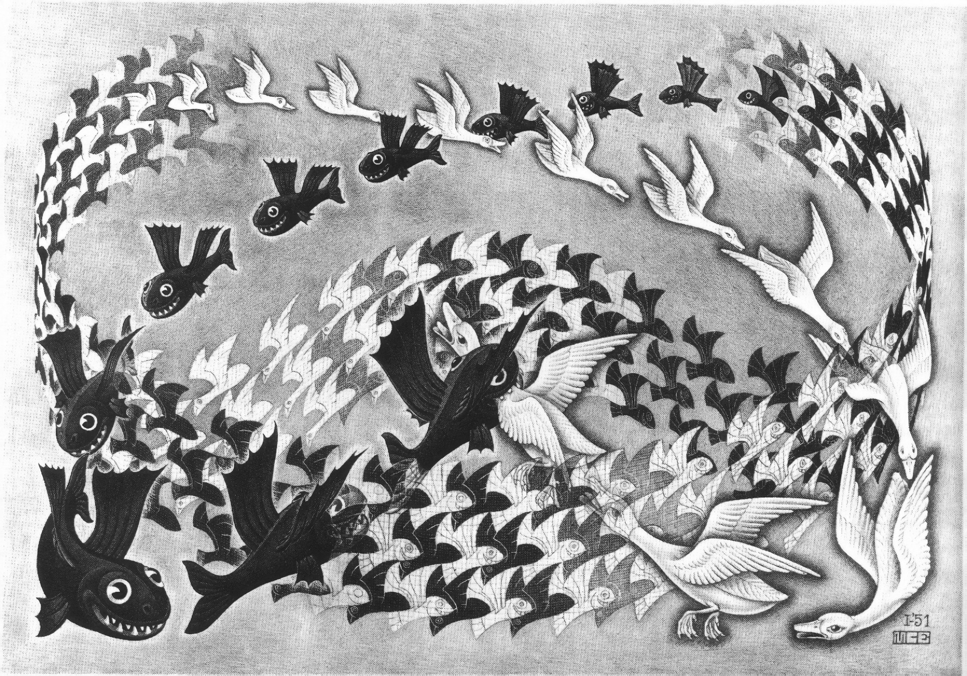 Métamorphose du monde - Maurits Cornelis Escher - Le vagabond des étoiles